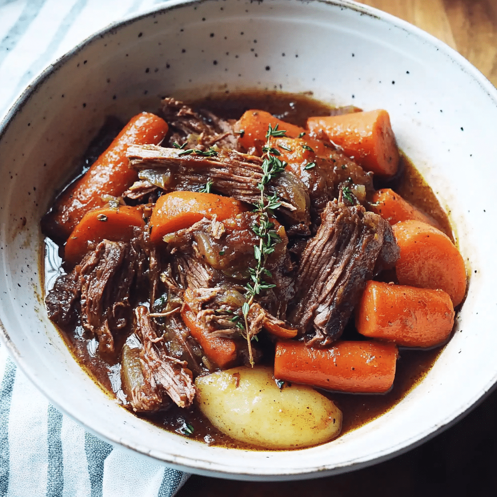 Slow-Cooker Braised Beef with Carrots & Turnips - Epicure Meals
