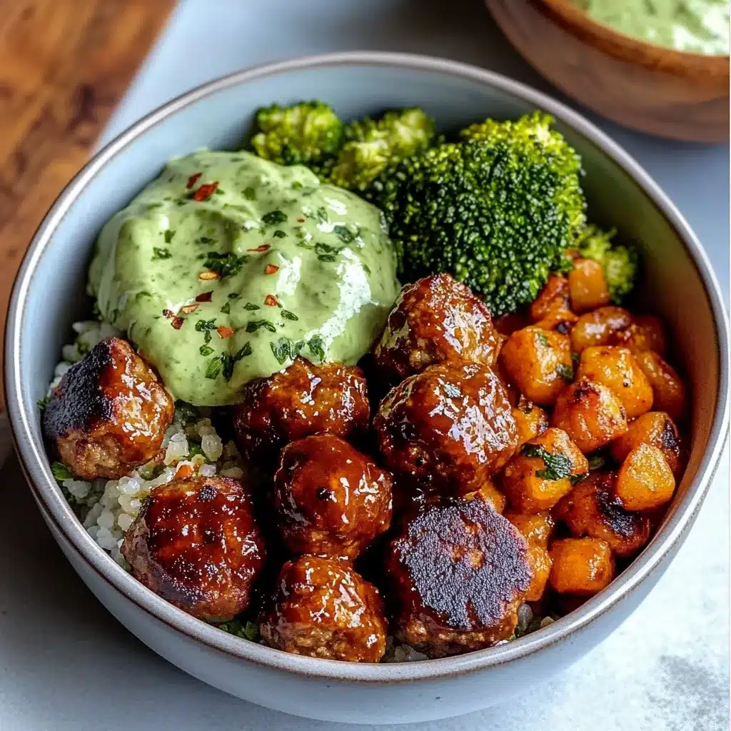 Barbecue Meatball Bowls with Avocado Goddess Sauce: An Incredible 7 ...